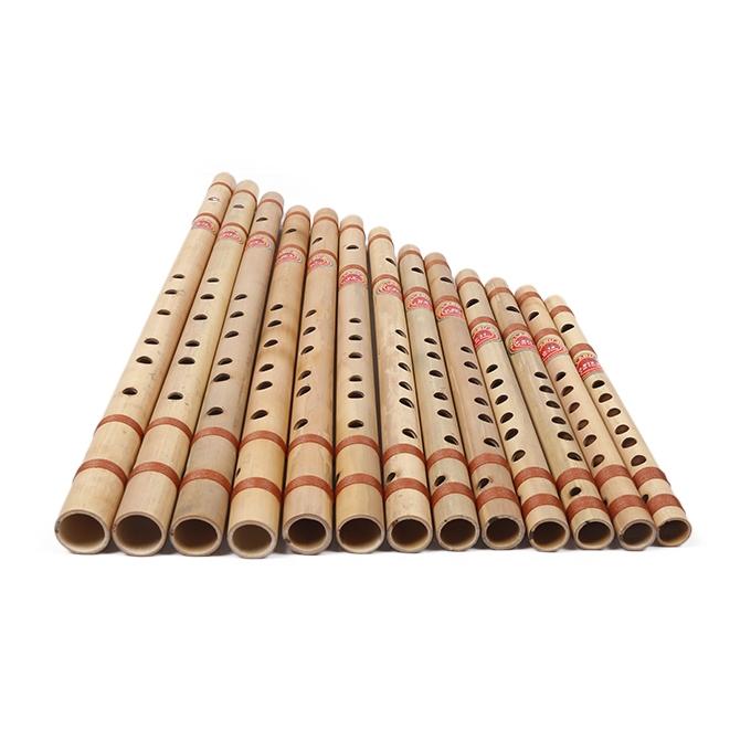 Bamboo Flute Set For Beginner - 13 Pcs - Natural - Guitar Paradise