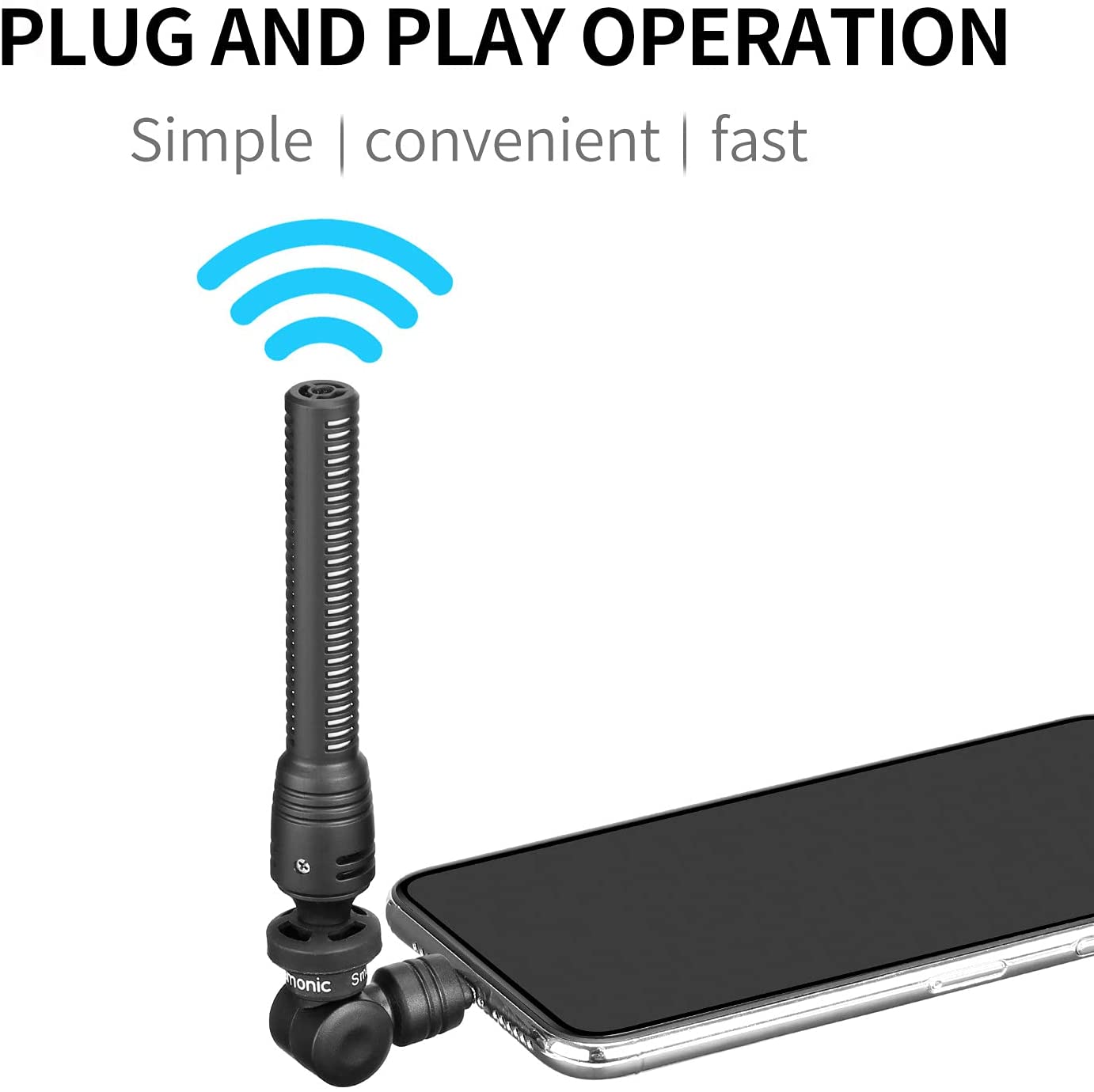 Saramonic SmartMic5S Mini shotgun microphone with 3.5mm TRRS connector ...