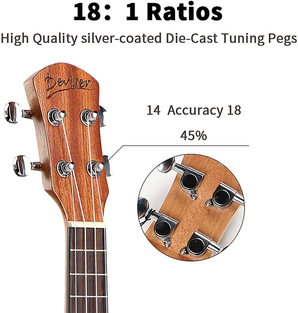 Deviser 26 inch sapele ukelele Tennor size - Guitar Paradise