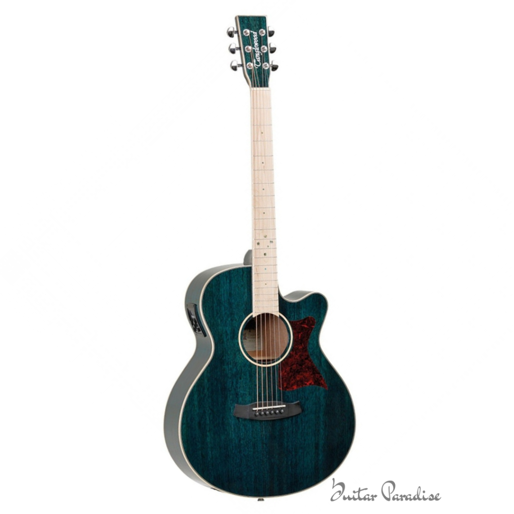 Tanglewood TW4-BLA Winterleaf Super Folk with Electronics, Aquamarine ...