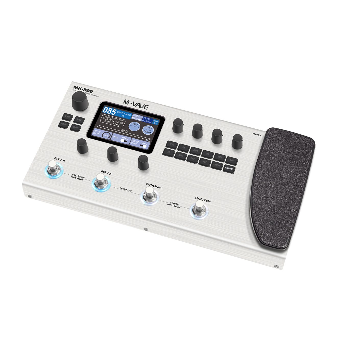 M-VAVE Bluetooth MIDI Foot Controller (Model: MK-300) | 4-Switch ...