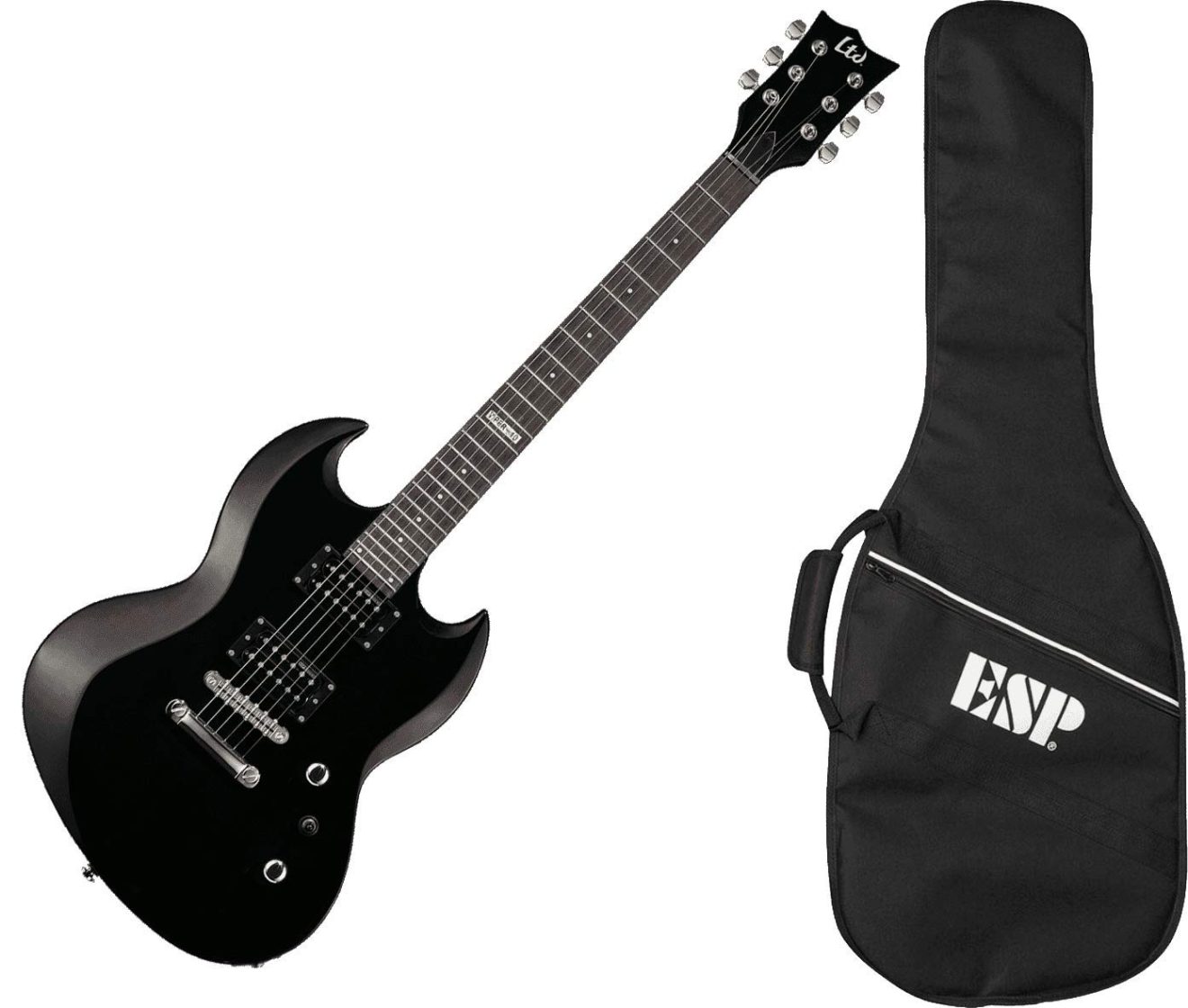 ESP LTD Viper-10 Solidbody Electric Guitar - Black - Guitar Paradise